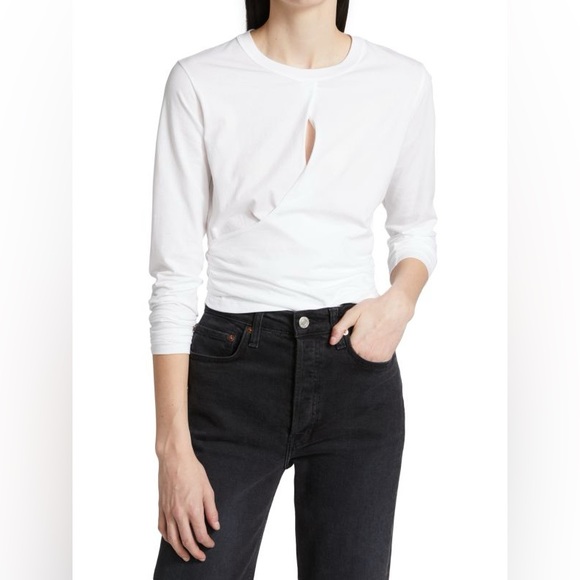 A.L.C. | Tops | Alc Jordan Long Sleeve Faux Wrap Around Tee | Poshmark